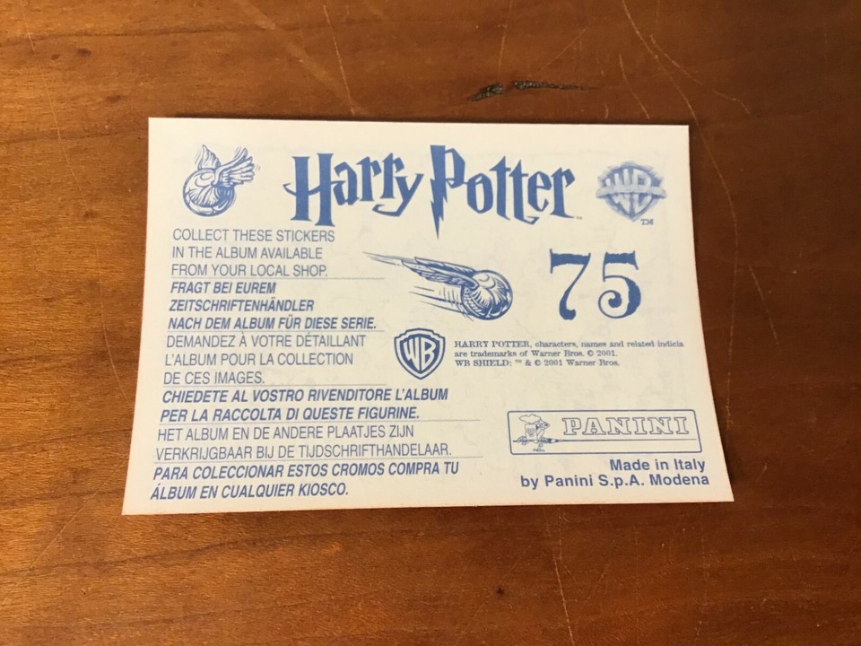 2001 Panini Harry Potter Sticker Card - Wizard Gringotts Coins - 75 | eBay