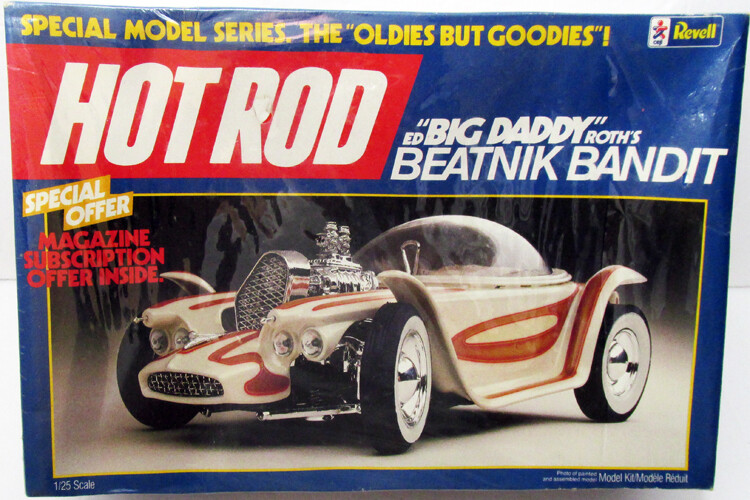 '85 REVELL ED BIG DADDY ROTHS HOT ROD BEATNIK BANDIT 1:25 PLASTIC CAR ...