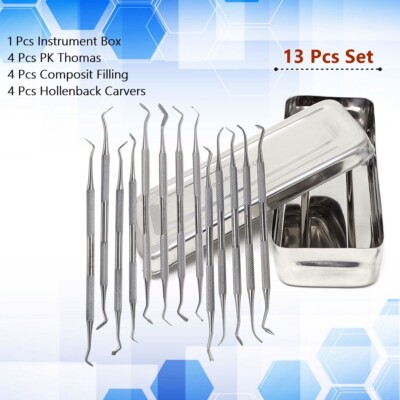 Dental Wax Modeling Carvers Restorative Instruments w/ BOX Stainless CE ...