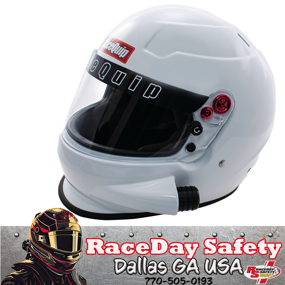 RaceQuip PRO20 Side Air Racing Helmet Gloss White SA2020 | eBay
