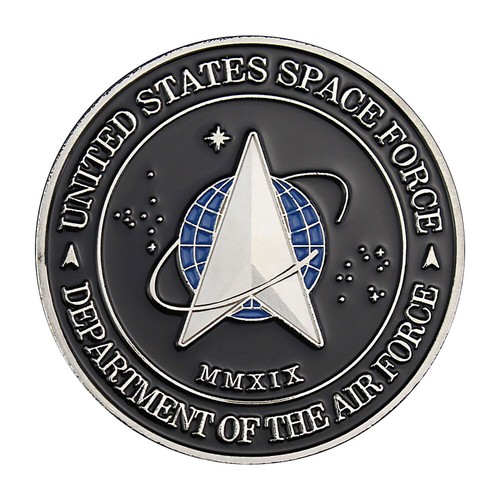 United States Space Force Logo Silver Plated Challenge USA Command ...