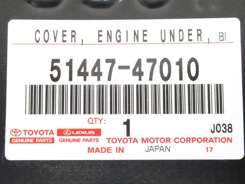 Genuine OEM Toyota 51447-47010 Engine Lower Cover no.4 Center Front 06 ...