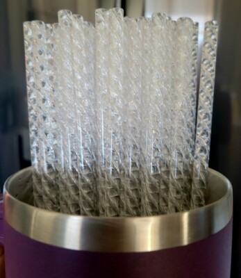 HTF 12" 30/40oz Tumbler REUSABLE Replacement Crystal SHiNY STRAW XTRA ...