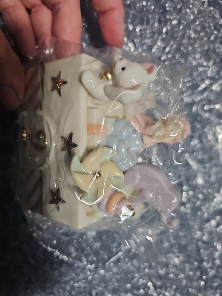 Lenox The Happy Birthday Express Tumbling Two Train Car Ivory 24K Gold ...