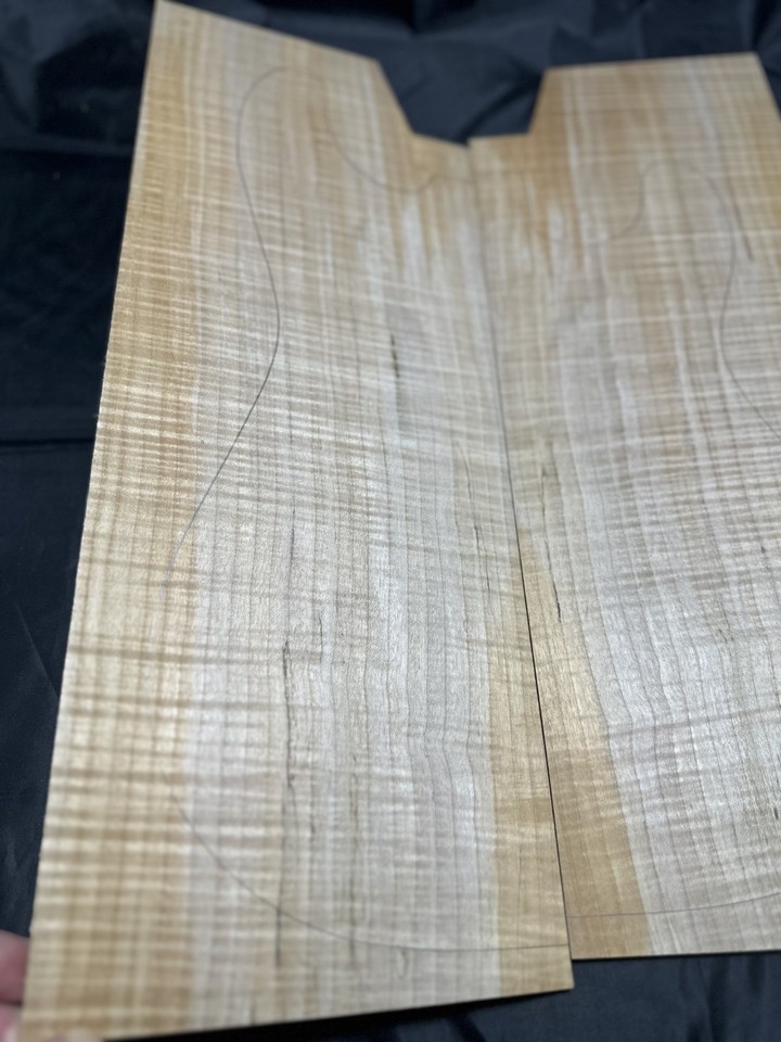#785 Curly Maple Drop Top Lam Top Luthier Guitar Figured Wood ...