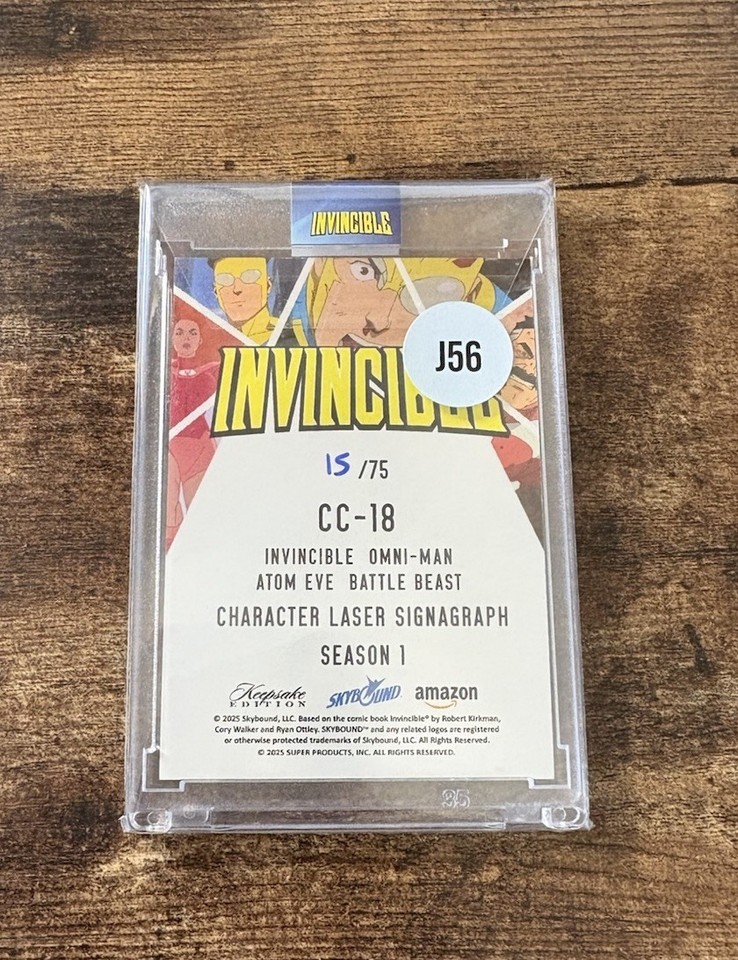 2025 Skybound Invincible Quad Laser Auto /75 CC-18 Omni-Man, Atom Eve ...