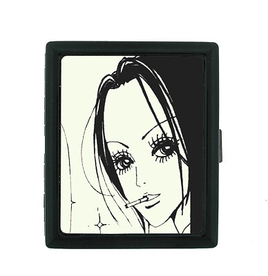 Anime Smoking Girl Small Cigarette Case Metal Wallet Black | eBay