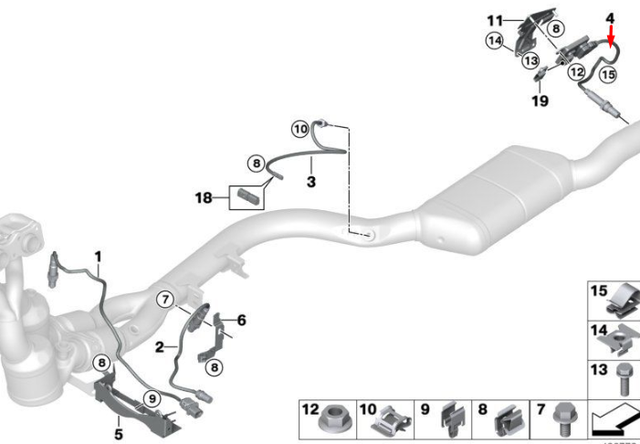 Capteur / Sonde NOX oxyde D'azote BMW 11787587130 116i 118i 120i 316i ...
