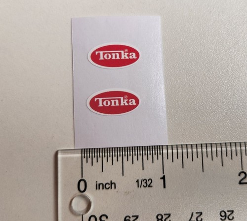 Tiny Tonka Truck or Van Oval Sticker Decals 76 To 77 Pair | eBay
