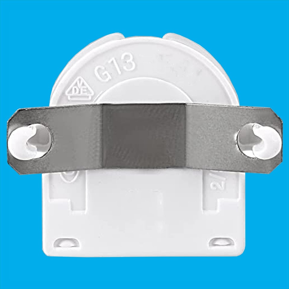 6x T8 T12 Base Fluorescent & LED Tube Lamp Holder With Spring G13 ...