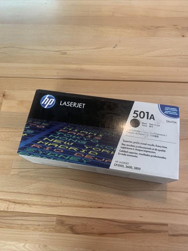 Genuine HP LaserJet 501A Q6470A Black Toner Print Cartridge | eBay