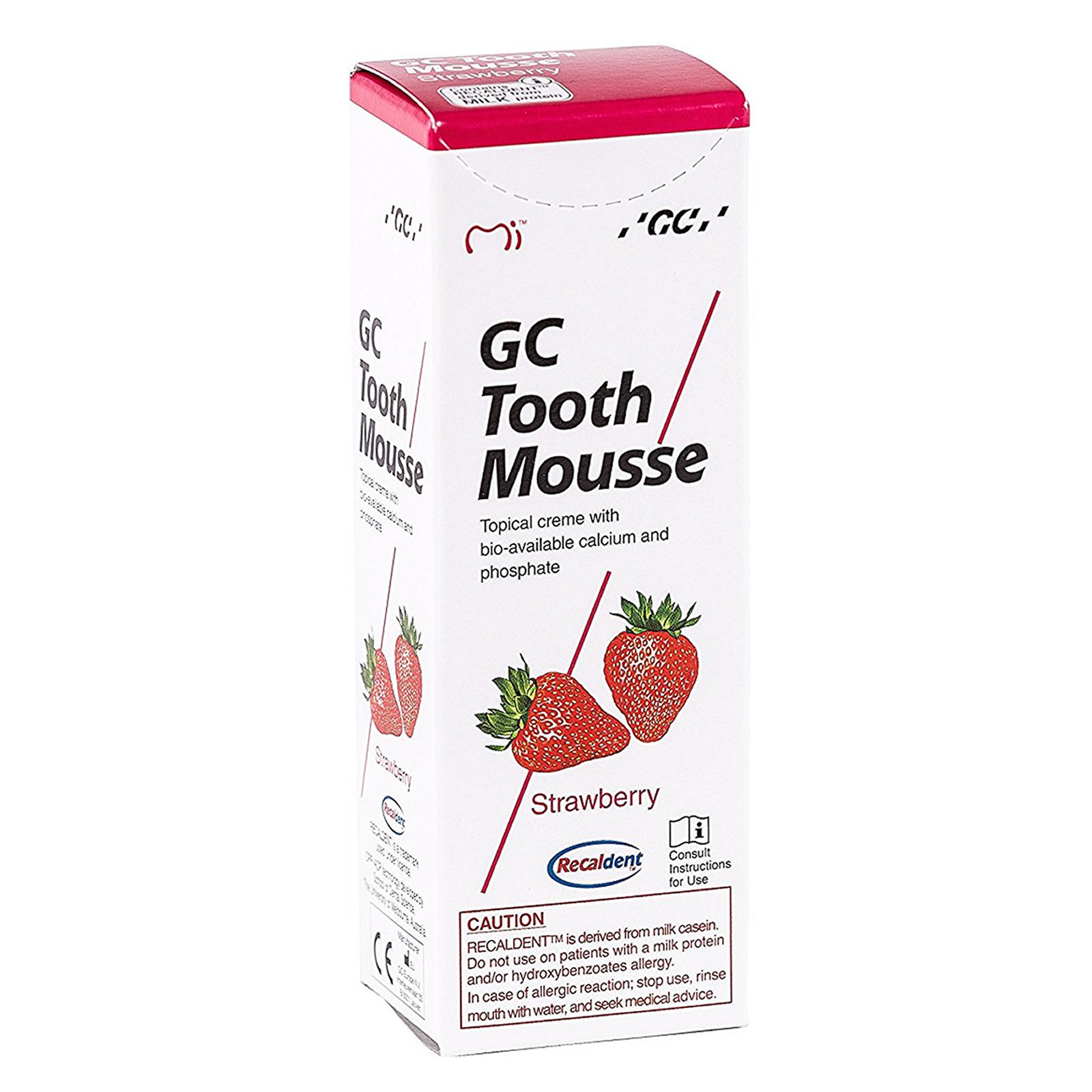 GC Tooth Mousse Erdbeere Paste 35ml Topische Creme mit Recaldent ...