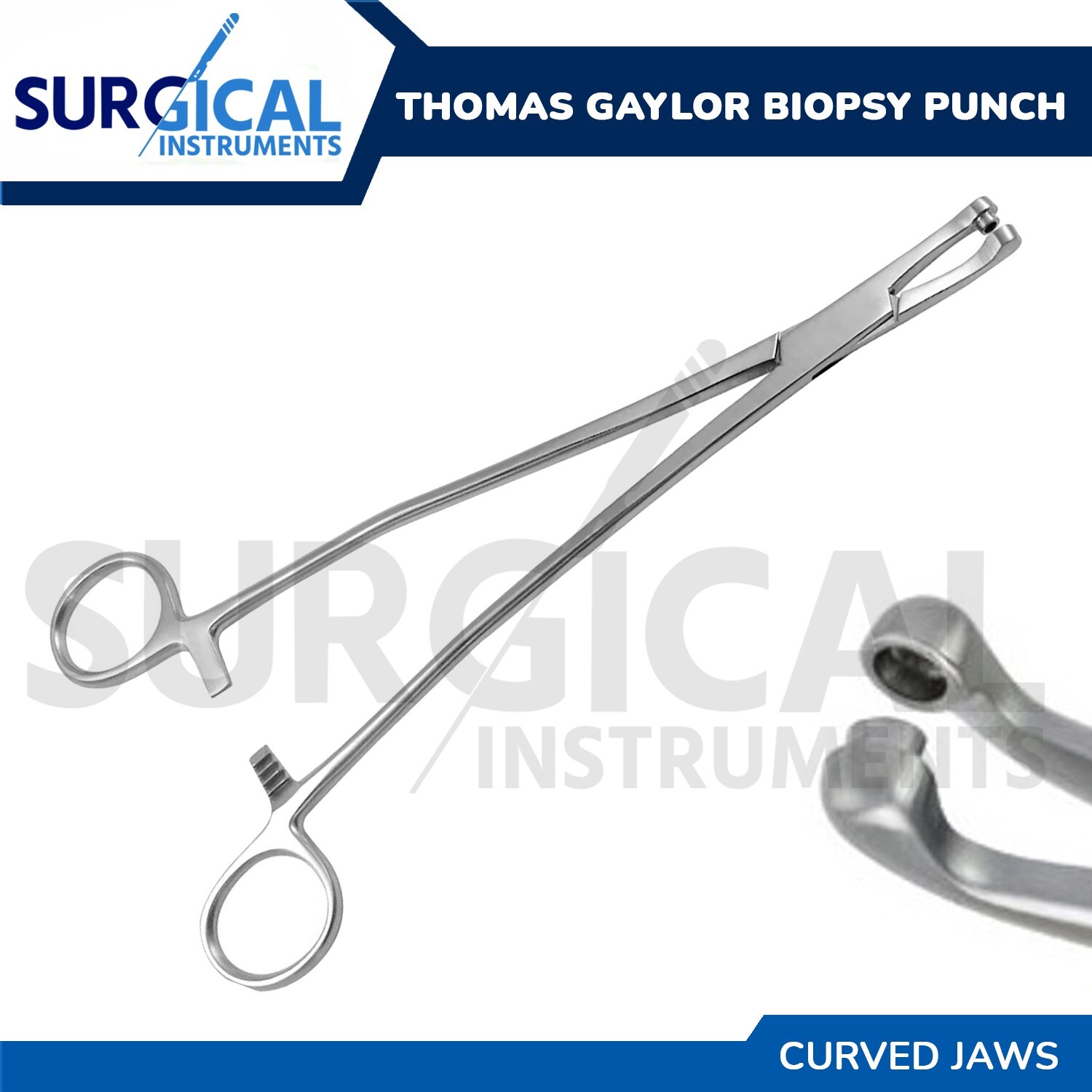 Thomas Gaylor Biopsy Punch Angled Shank Curved Jaw 9.5" Stainless ...
