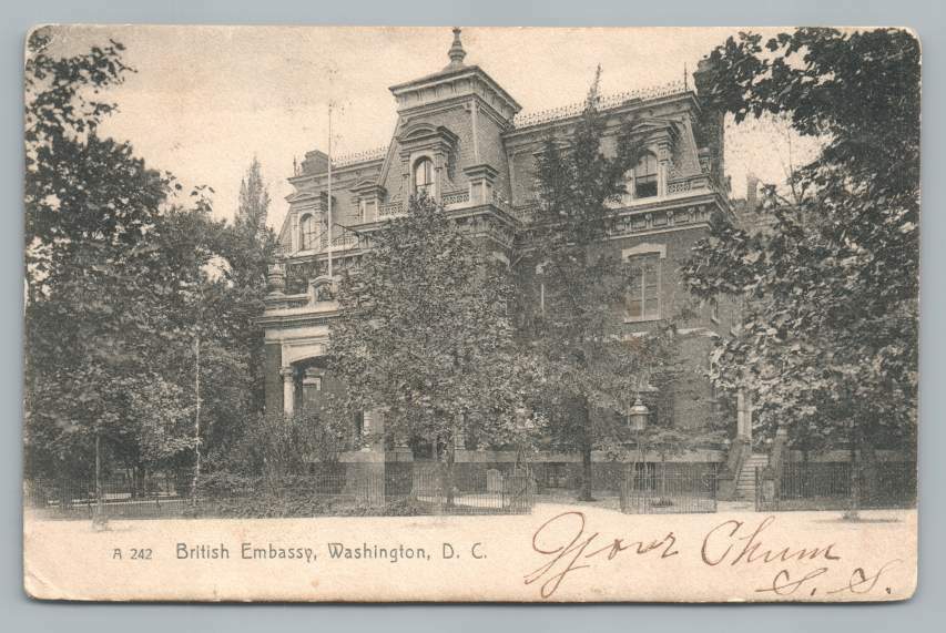 British Embassy~Washington DC Antique UDB Rotograph RARE Postcard 1907 ...