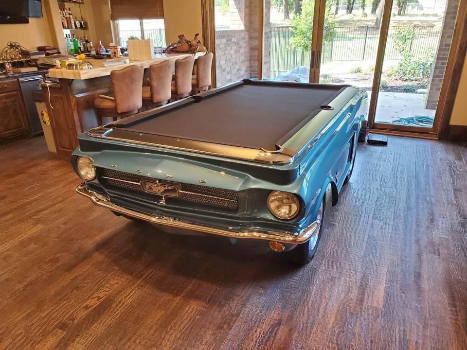1965 FORD MUSTANG POOL TABLE - Working Lights! Real Car Parts! Real ...