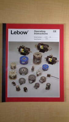 Lebow Slip Ring Torque Sensor 1100 Series Operating CE Manual 1104-2K ...