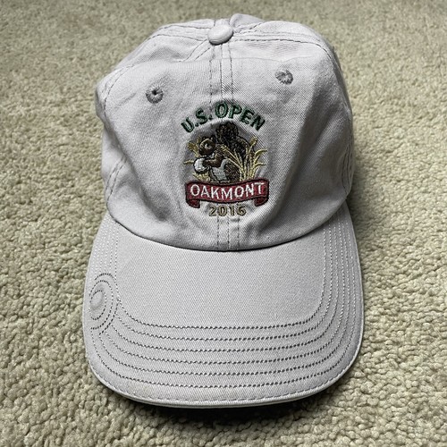 US Open Oakmont 2016 Gray Adjustable Golf Cap Embroidered USGA Member ...