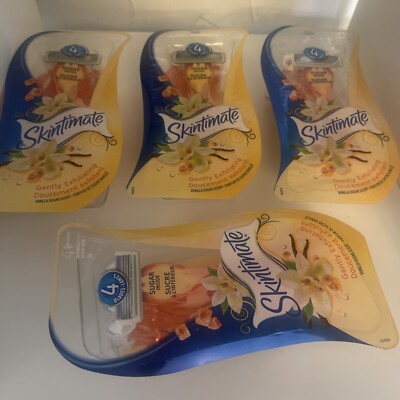Lot of 4 SKINTIMATE SCHICK RAZORS WOMENS VANILLA SUGAR SCENT 16 Total ...