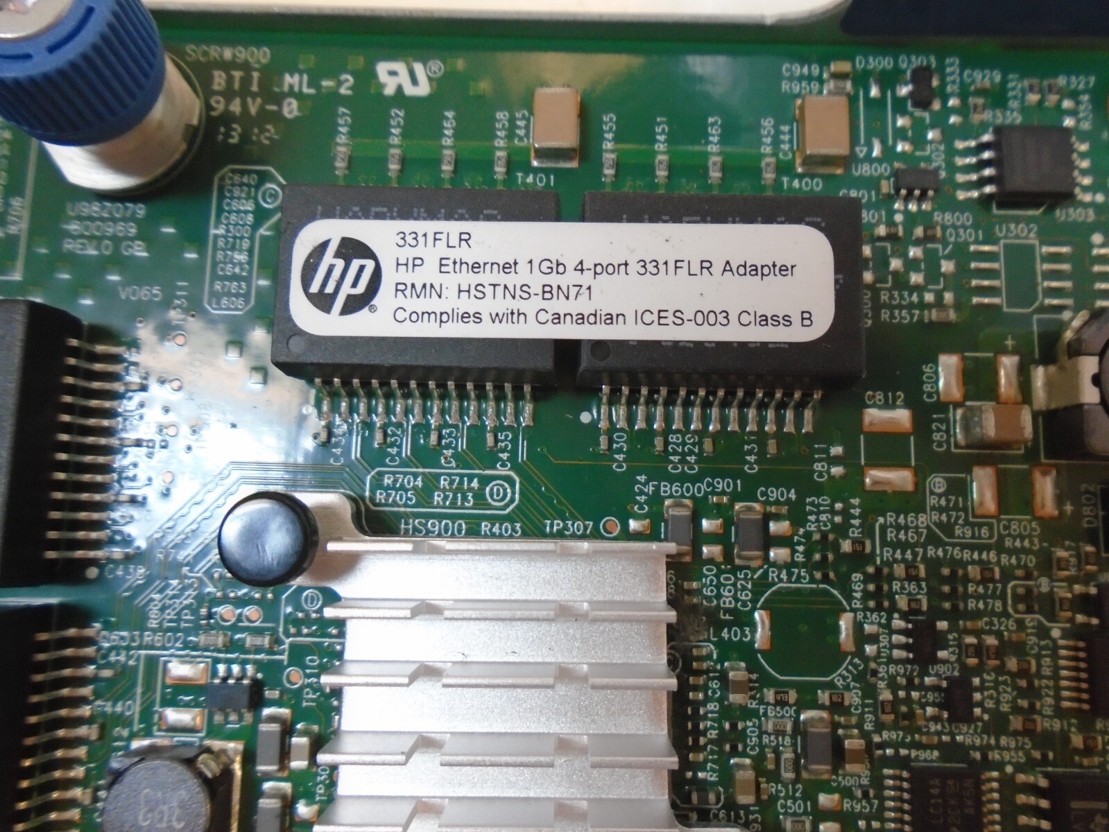 HP 331FLR 1GB 4-port Adapter HP ETHERNET 1GB 4 PORT ADAPTER 629133-001 ...