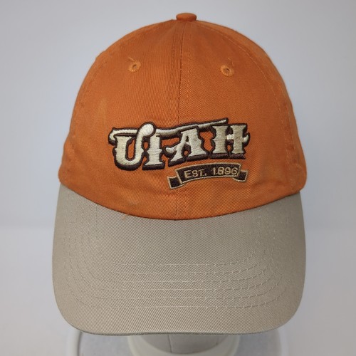 UTAH Est. 1896 Strapback Baseball Cap Orange OS Adjustable Smith ...