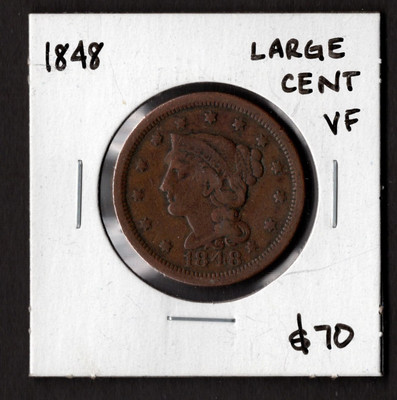 1848 Large Cent VF | eBay