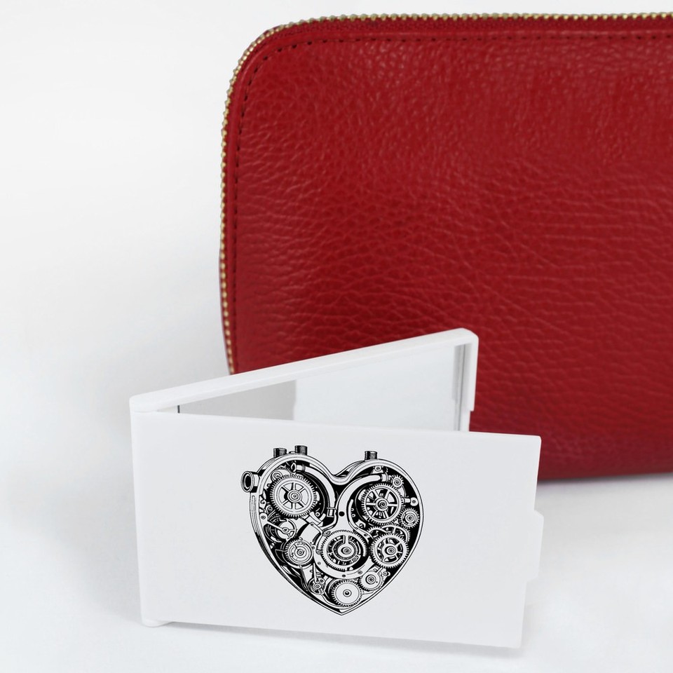 'Clockwork Heart' Compact / Travel / Pocket Makeup Mirror (CM00054852 ...