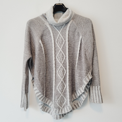 Maddison Gray Turtleneck Knitted Sweater Size Small | eBay