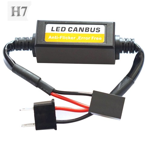 2pcs H7 LED Headlight Canbus LED Decoder Anti-Flickering Load Resistors ...