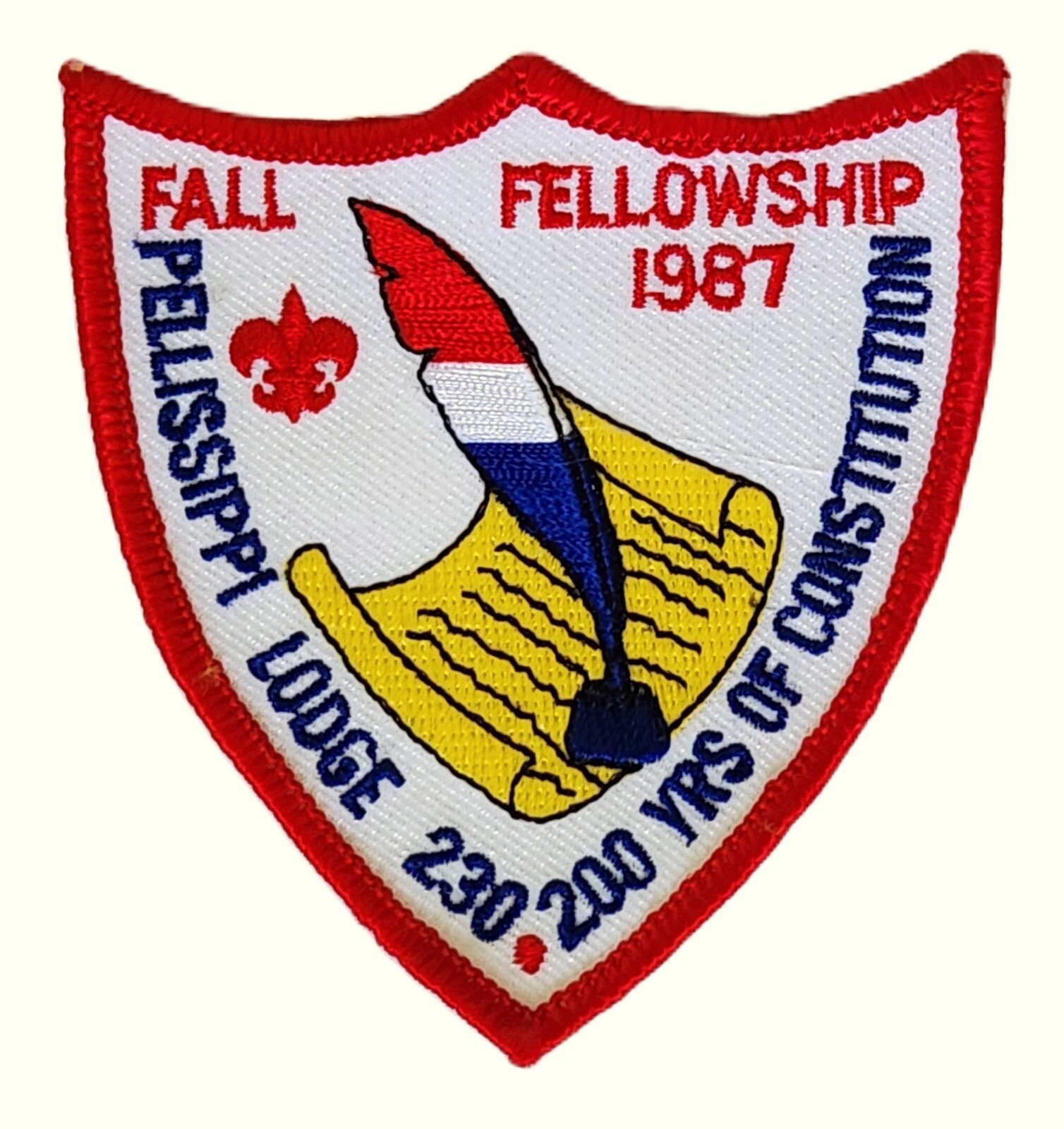 Lodge 230 Pellissippi eX1987 Fall Fellowship Pocket Patch OA BSA | eBay