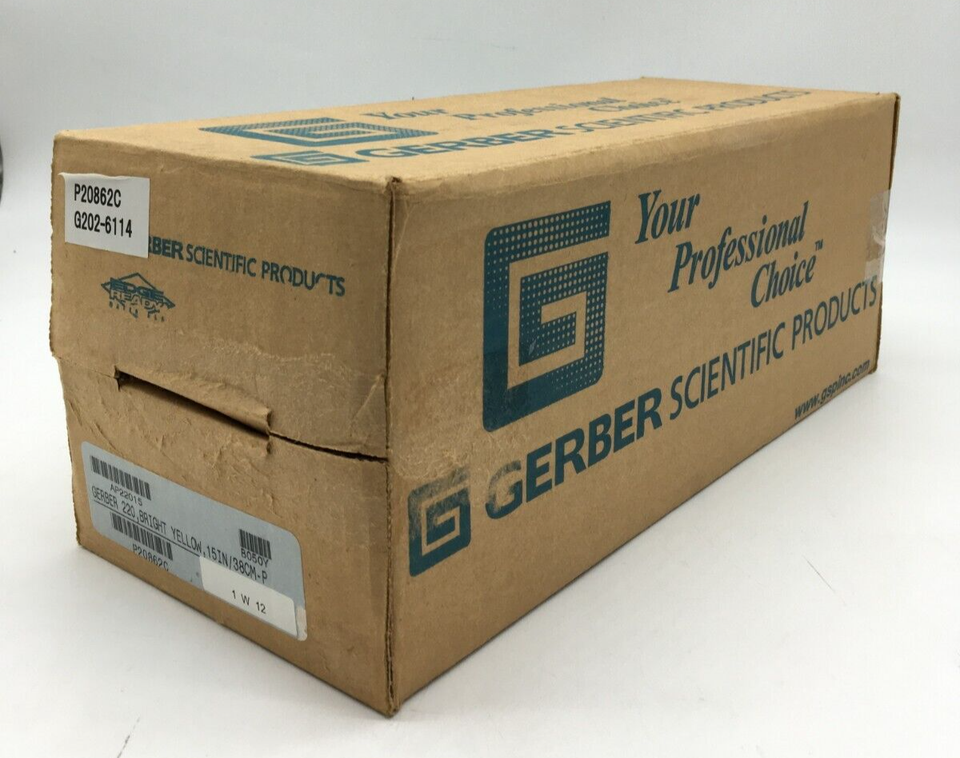 【New】 GERBER 220 BRIGHT YELLOW 15" High Performance Punched Edge Vinyl ...
