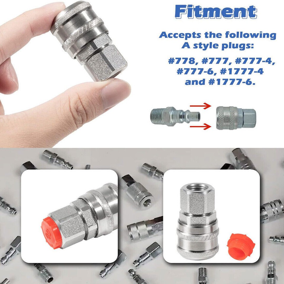 S-775 1/4" FNPT A-Style Push Type Coupler for the Following A-Style ...