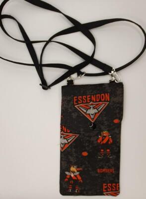 No.40 AFL ESSENDON / BOMBERS PHONE BAG & ADJUSTABLE STRAP - RFID | eBay