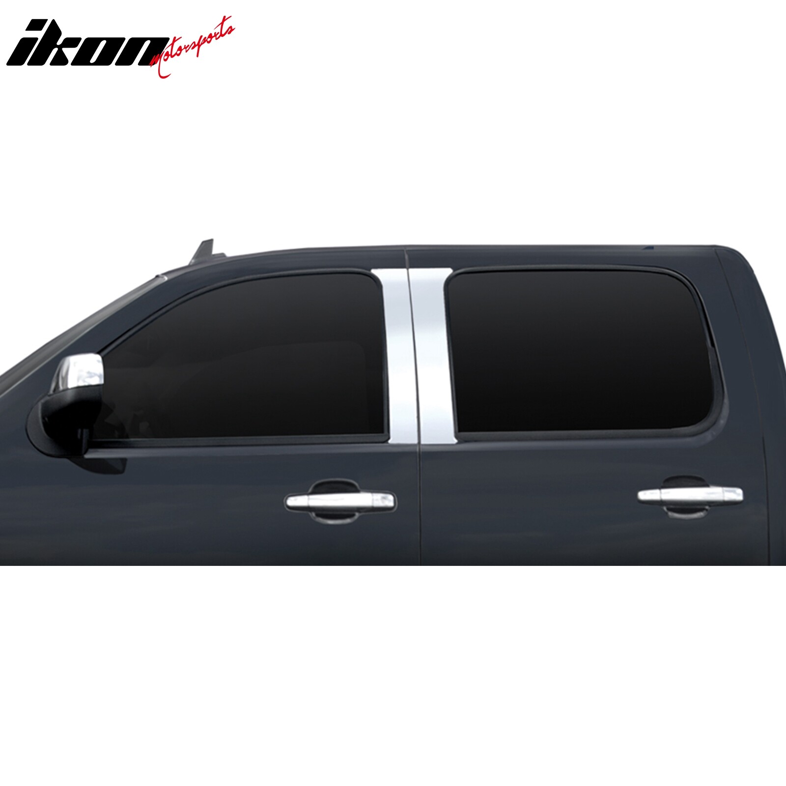 Fits 07-13 Chevrolet Avalanche Window Pillar Post Cover Trim Stainless ...