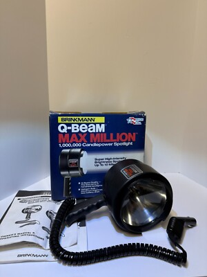 Brinkmann Q-Beam Max Million III 12V Spotlight/Floodlight Very Bright! Works CIB | eBay