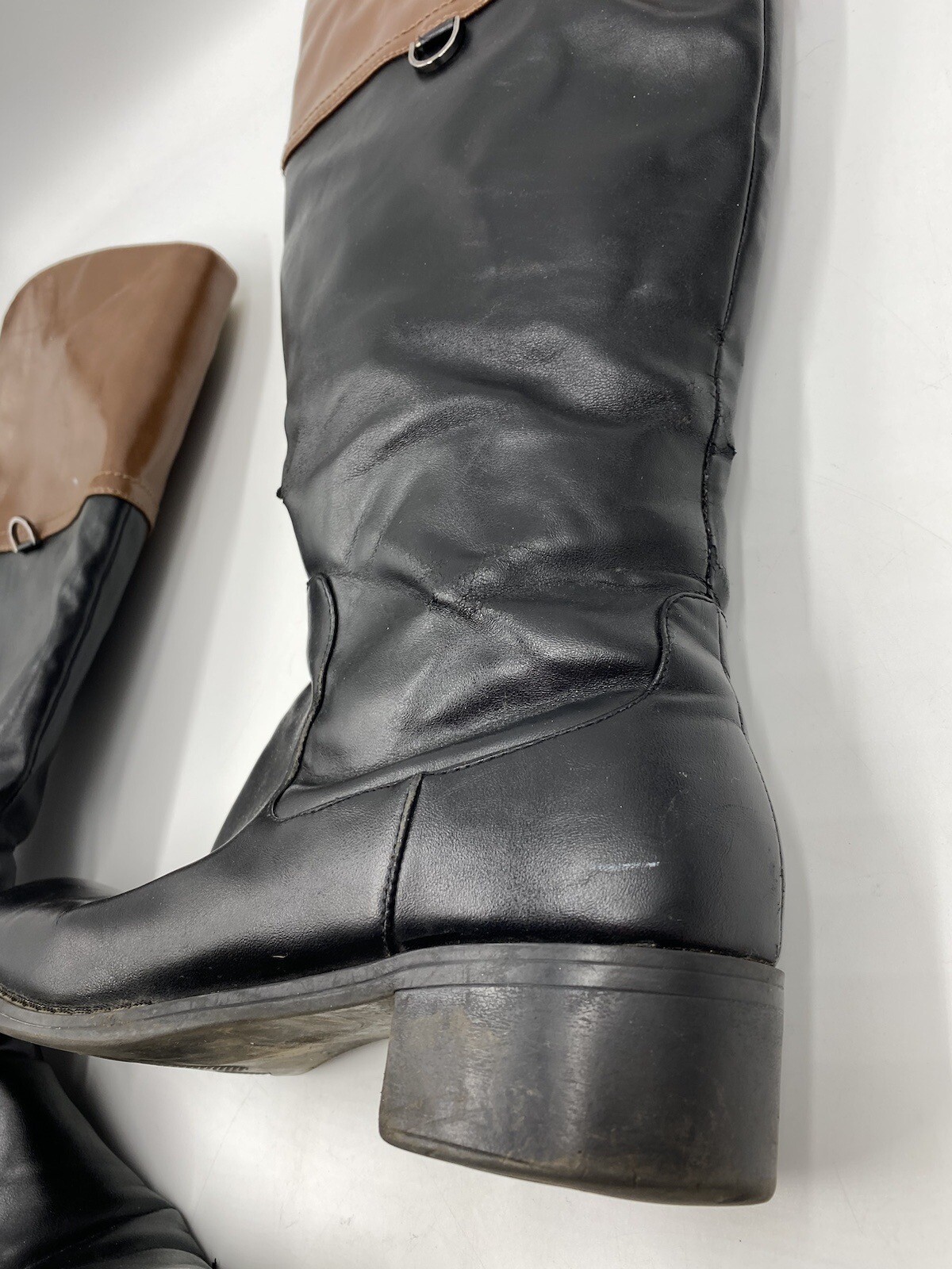 Samuel Black And Brown Riding Boots Fall Autumn Boots Shoes Womens Size ...