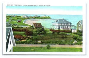 SCITUATE MASSACHUSETTS, SOUTH SHORE, FIRST CLIFF FROM SECOND CLIFF ...