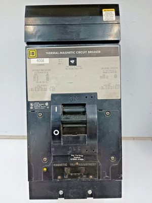 Square D 400 Amp I-Line Circuit Breaker 3 Pole 600 VAC / 250 VDC 30kA ...