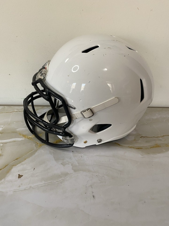 Riddell Revo Speed/victor Football Helmet White/blac Mask Youth Large ...