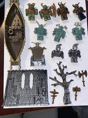 Mega Bloks Krystal Wars Lot Mini Figures Boat Weapons mixed lot parts ...