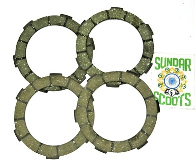 LAMBRETTA. GP, LI, SX AND TV SET OF 4 CLUTCH PLATES / CORKS. HARD ...