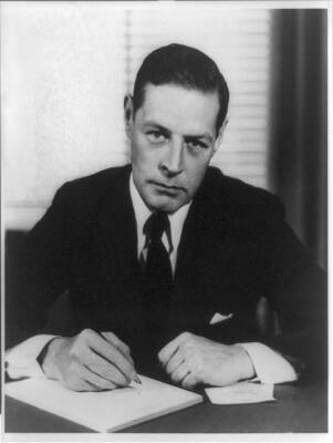 Charles Bohlen,pen in hand,Chip Bohlen,1904-1974,US Ambassador to ...