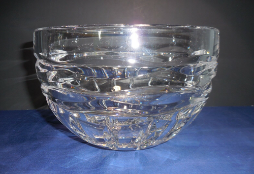 Bombay BBM2 Wavy Horizontal Cuts Lead Crystal Bowl 7 1/2" Sticker ...