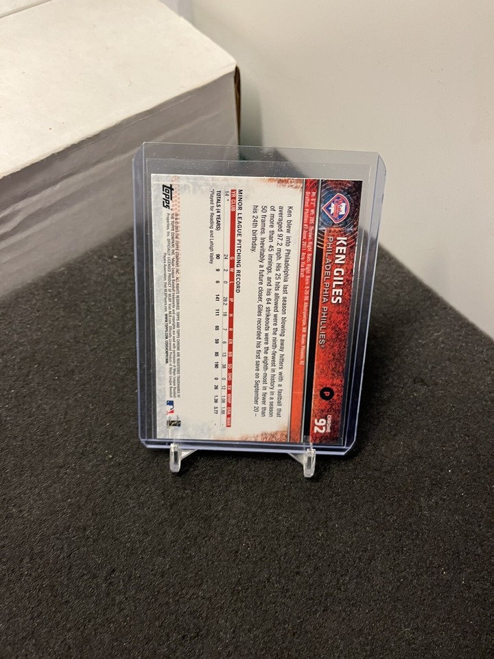 Ken Giles 2015 Topps Chrome card 92 Philadelphia Phillies Prism ...