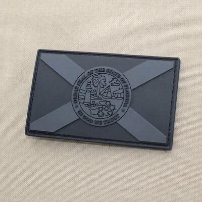 florida state flag FL blackout PVC morale tactical patch | eBay