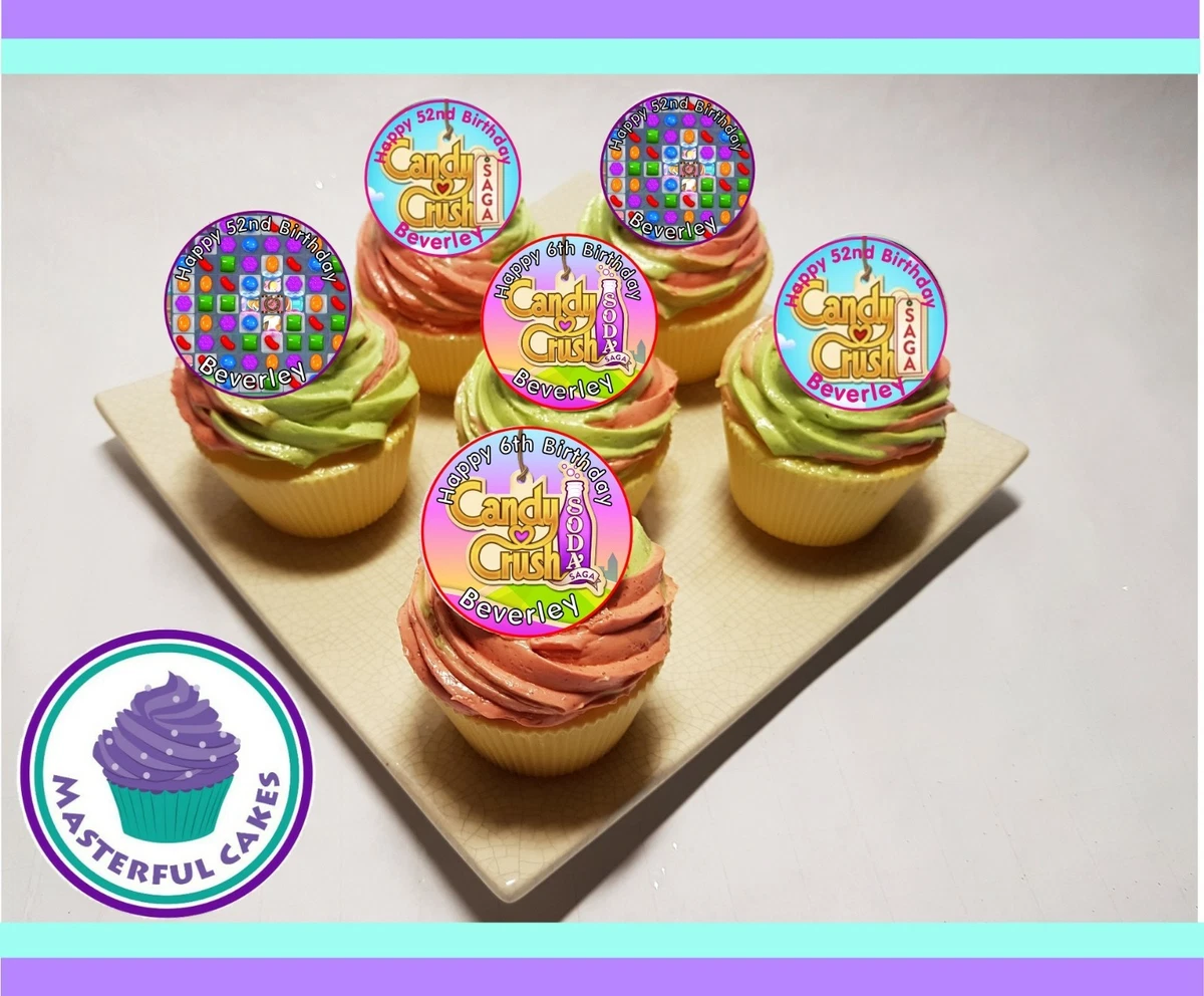 Candy Crush Cupcake Toppers