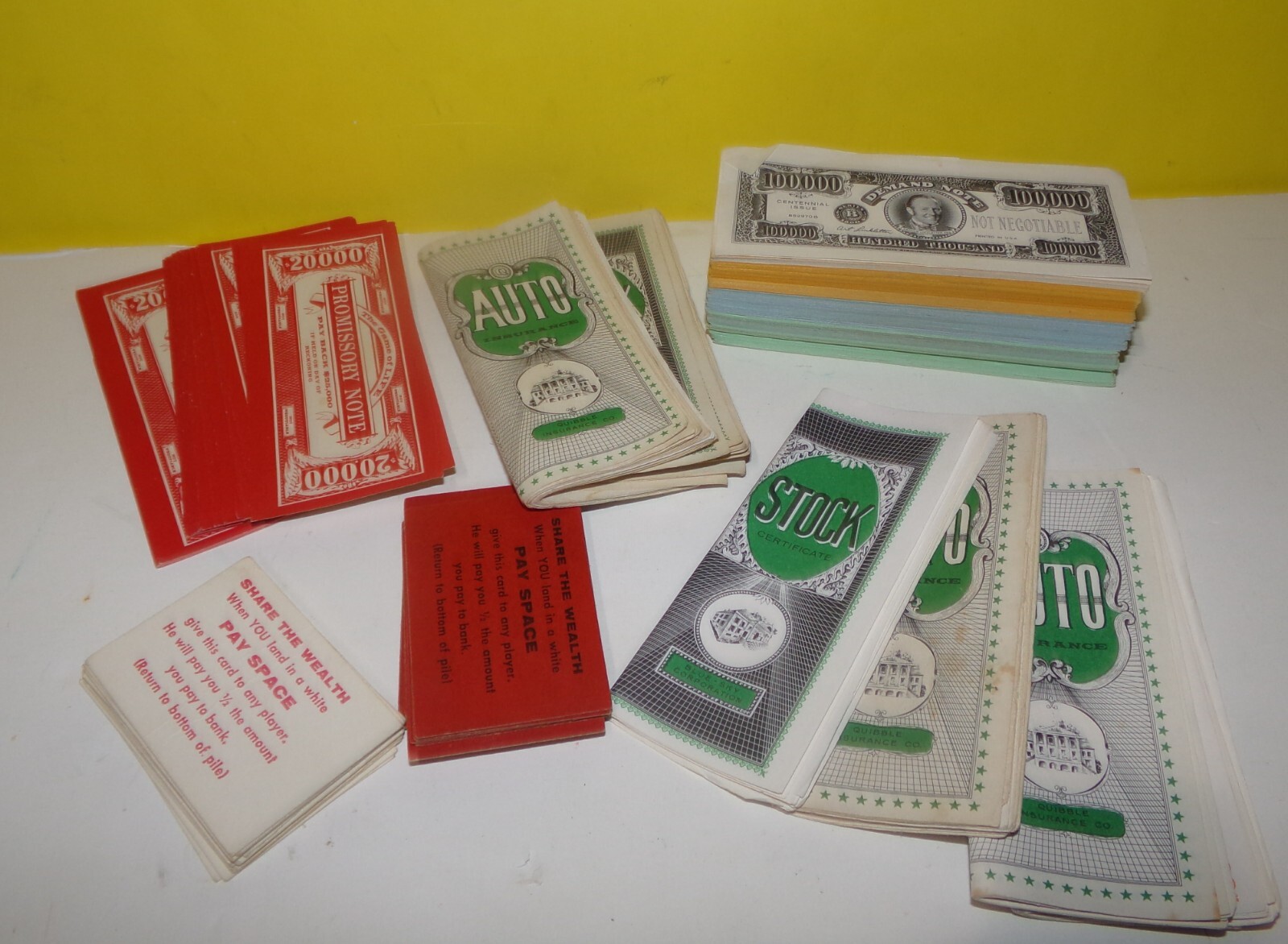 The Game Of Life Replacement Parts Pieces Money Promissory Notes ...