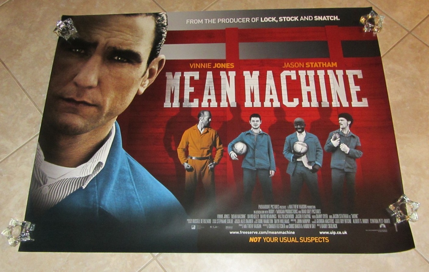 MEAN MACHINE movie poster VINNIE JONES poster, SOCCER | eBay
