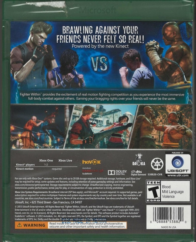 Fighter Within (Requires Kinect) Xbox One (Brand New Factory Sealed US ...