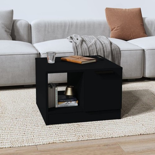Matalde Coffee Table Black 19.7X19.7X14.2 Engineered Wood, Weight-33.7 ...