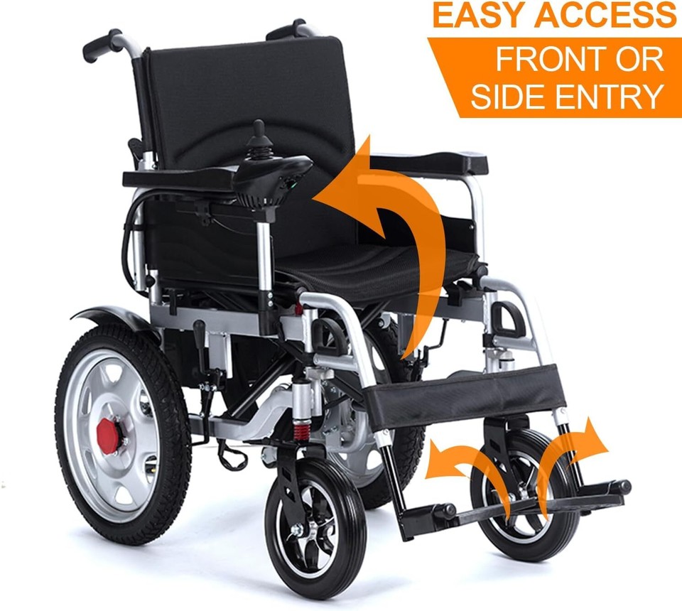 500W Dual Motor Electric Wheelchair Folding Mobility Aid Motorized ...